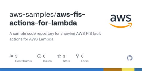 Github Aws Samplesaws Fis Actions For Lambda A Sample Code