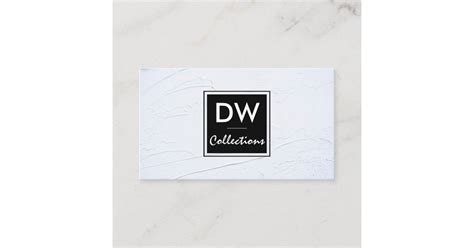 Designer Collections White Texture Business Card Zazzle