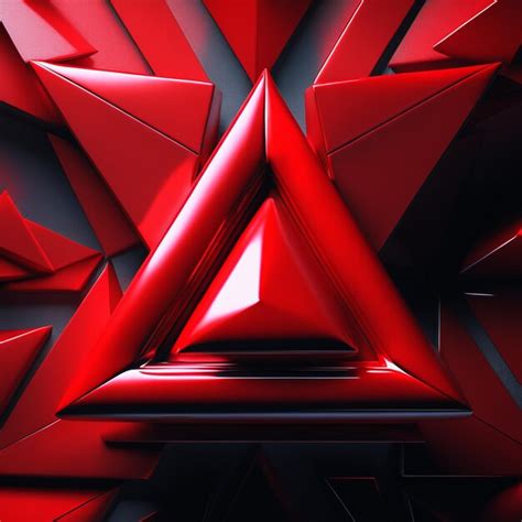 Premium Ai Image Red Triangle Shaped Abstract Background