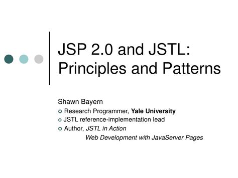 Ppt Jsp 20 And Jstl Principles And Patterns Powerpoint Presentation