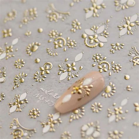 Premium 3d Nail Stickers Pearl Rhinestone Heart Butterfly Designs