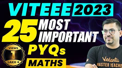 Viteee 2023 25 Most Important Questions Maths Harsh Sir