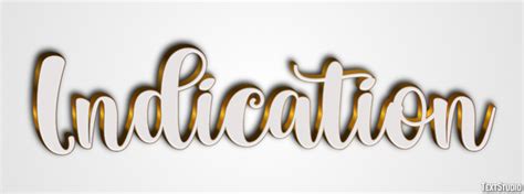 indication text effect and logo design word