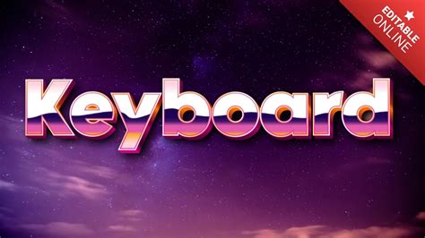Keyboard S Font Text Effect Generator