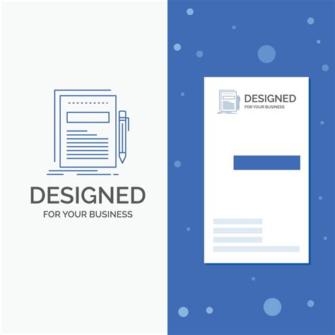 Business Logo For Business Document File Paper Presentation Vertical Blue Business