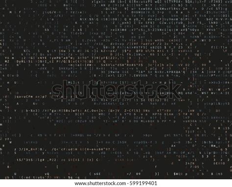Corrupted Source Code Modern Vector Illustration Stock Vector Royalty