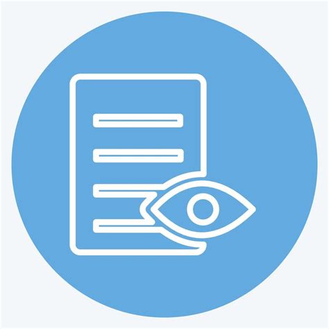 Icon View Document Suitable For User Interface Symbol Blue Eyes Style Simple Design Editable