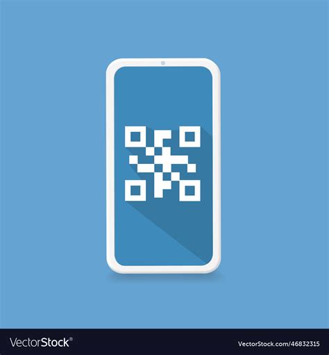 Scan Qr Code Icon Barcode Scanner On Phone App Vector Image