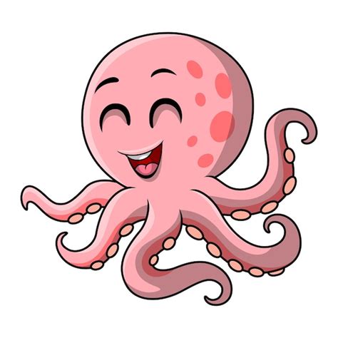 Desenho De Polvo Fofo Em Fundo Branco Vetor Premium