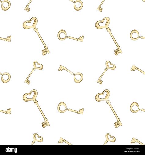 Seamless Keys Pattern Stock Vector Image And Art Alamy
