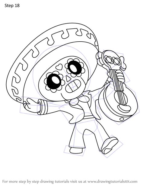 How To Draw Poco Super Easy With Coloring Page Brawl Stars Draw It Images And Photos Finder