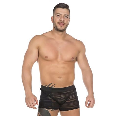Cueca Sensual Listrada Modelo Boxer Pimenta Sexy