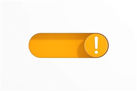 Premium Photo Yellow Toggle Switch Slider With Exclamation Mark Icon