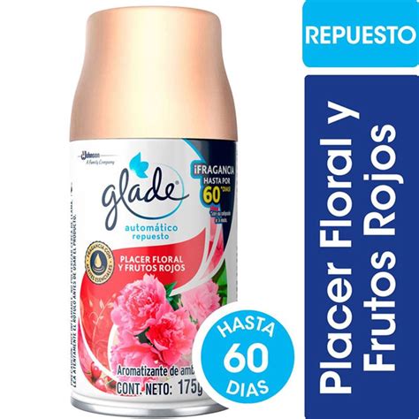 Aromatizante De Ambientes Automático Glade Placer Floral Y Frutos Rojos