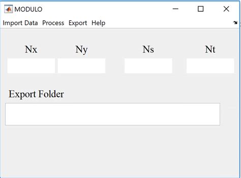 Main Menu Of Modulo Here The User Sets The Exporting Folder And