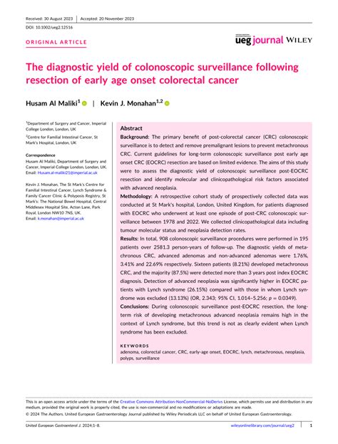 Pdf The Diagnostic Yield Of Colonoscopic Surveillance Following