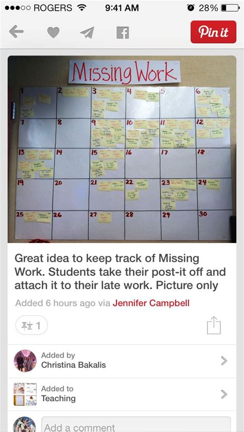 Missing Work Missing Work Classroom Promise Classroom Management Plan