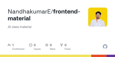 Github Nandhakumare Frontend Material Js Class Material