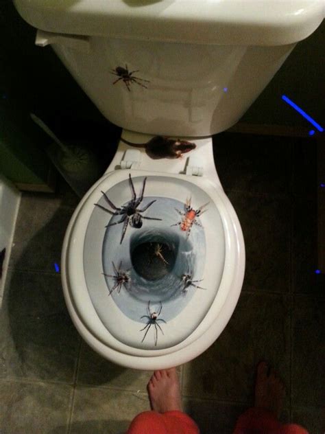Creepy Spider Toilet Toilet Covers Scary Halloween Toilet