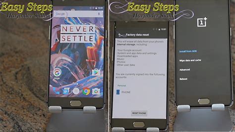 Oneplus 3 Soft And Hard Reset Recovery Mode Original Setting Factory Setting Youtube