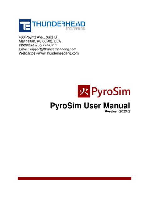 Pyrosim User Manual 2023 2 Pdf 3 D Computer Graphics Technical