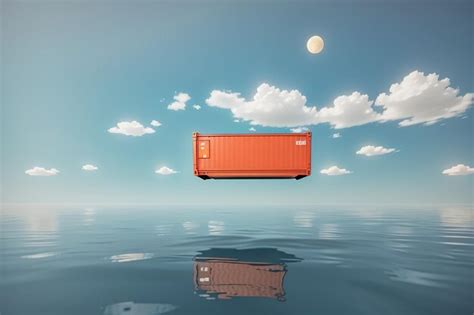Premium Photo Minimal Scene Of Floating Container