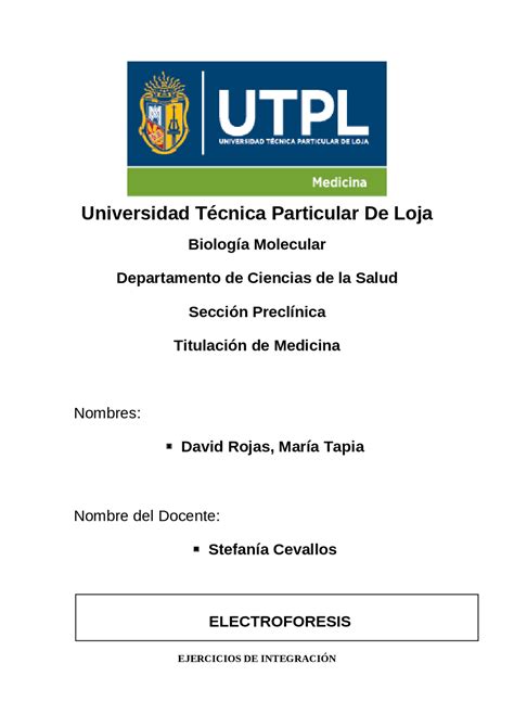 Ejercicios De Biología Molecular Docsity