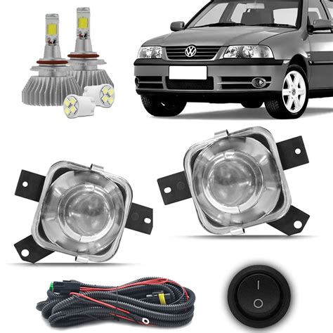 Kit Farol De Milha Neblina Auxiliar Gol Parati Saveiro G3 2003 2004