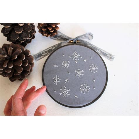Hand Embroidered Winter Gray Cotton Stitched With Depop