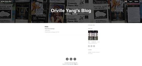 Hello World 素问的博客 Orville Yangs Blog
