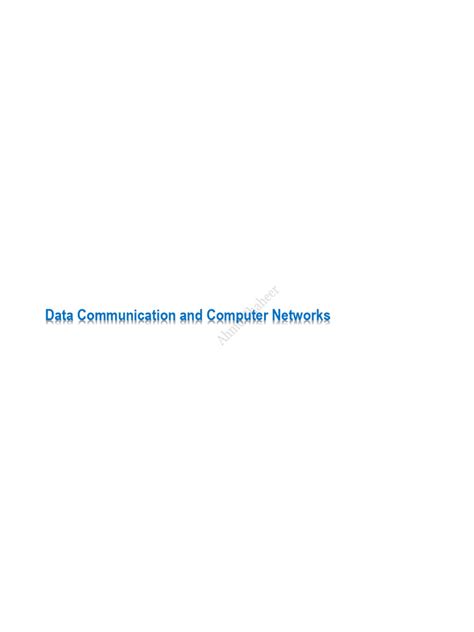 Data Communication And Computer Networks 240712 162319 Pdf