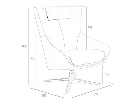 Fauteuil Pivotant En Cuir Gris