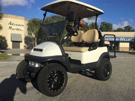 Lifted Club Car Precedent 4 Seat Golf Cart 14 Rims Lights Flip Seat