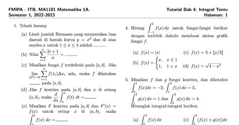 Tutorial Bab Matematika A Itb Tahun Mes Consulting