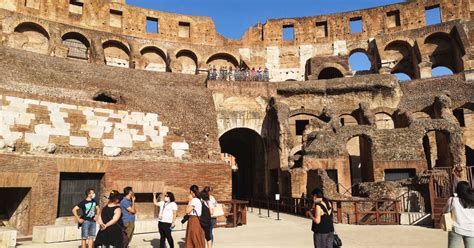 Colosseum With Gladiator Arena Floor Forum And Palatine Hill Semi