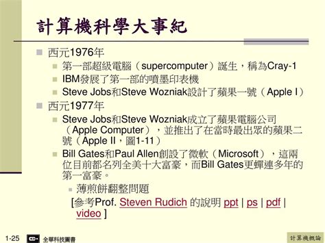 1 1 計算機科學大事紀 1 2 當代計算機的通用架構 1 3 計算機應用及未來展望 ppt download