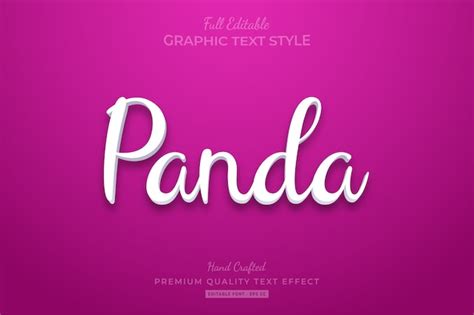 Premium Vector Clean White Editable Text Style Effect