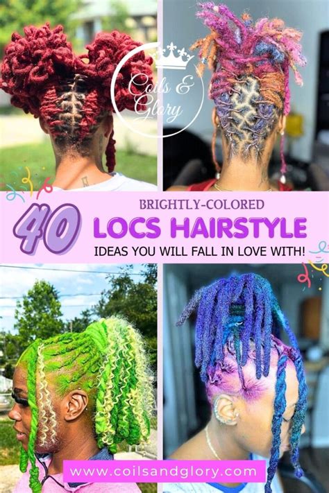 40 Dyed Locs Hairstyles That Look Good On All Skin Tone Coils And Glory