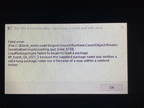 Fatal Error On Official Pve C Server 1823 Pc Bug Reports Funcom Forums