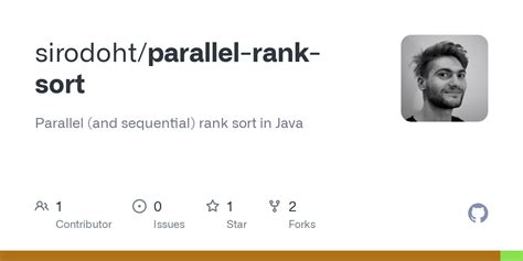 GitHub Sirodoht Parallel Rank Sort Parallel And Sequential Rank Sort In Java