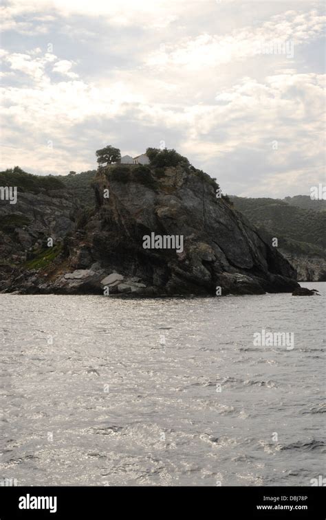 Agios Ioannis Chapel Mamma Mia Church On The Rock Skopelos Stock