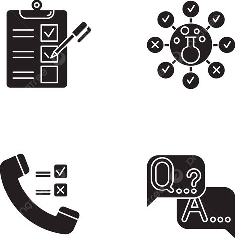 Glyph Icons For Survey Methods Phone Chemicals Questionnaires Interviews Opinions Reviews
