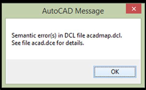 DCL Errors When Launching Or Opening Files In An AutoCAD Product