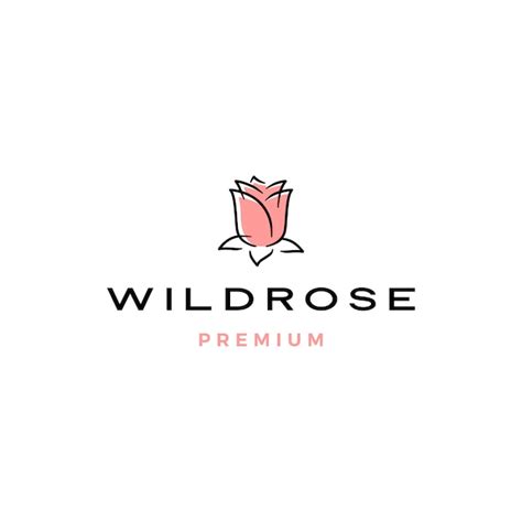 장미 꽃 로고 프리미엄 벡터