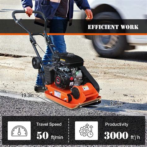 Plate Compactor Machine HP CC Gas Engine VPM Lbs