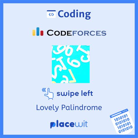 Lovely Palindrome Coding Question Codeforces Rated 1000 By Placewit