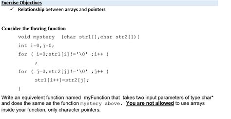 Solved Exercise Objectives Relationship Between Arrays And
