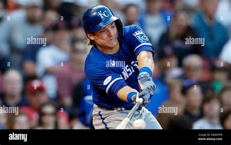 Kansas City Royals Nate Eaton Plays Against The Boston Red Sox During