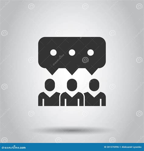 Gente Con El Icono De La Burbuja Del Discurso De Estilo Plano Ejemplo