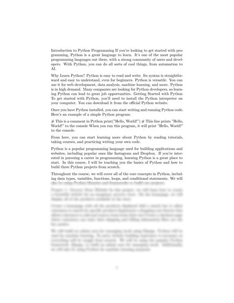 SOLUTION Introduction To Python Programming Studypool
